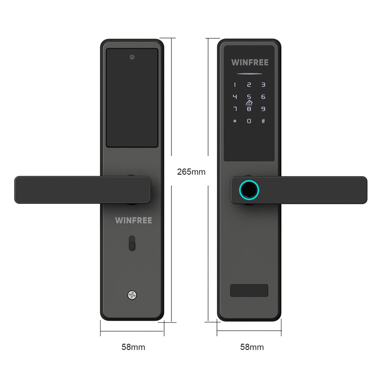 304 Stainless Steel Smart Door Lock Fingerprint Digital Lock with Lock ...