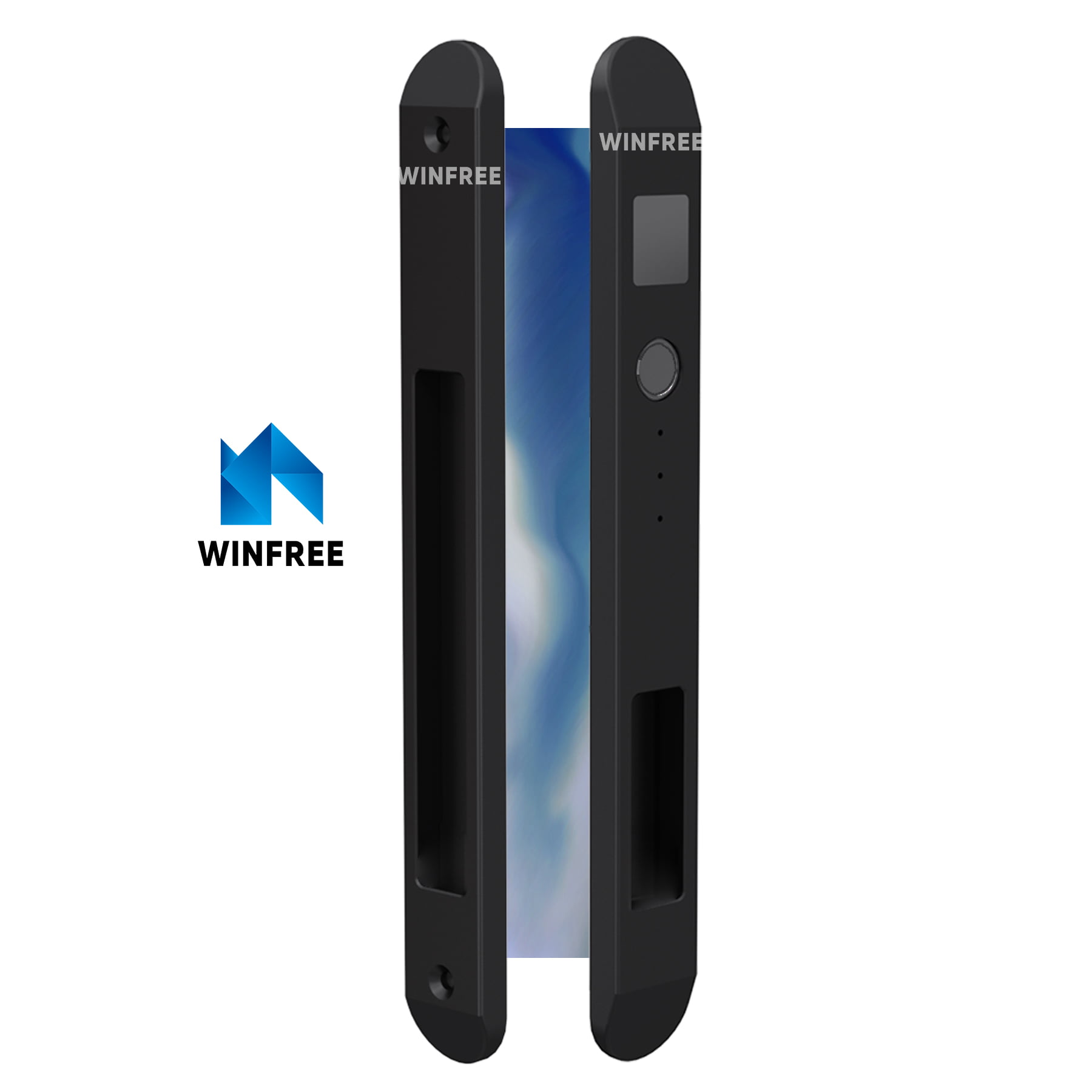 WINFREE Sliding Door Handle Aluminum Dummy Lock for Wooden Door ...